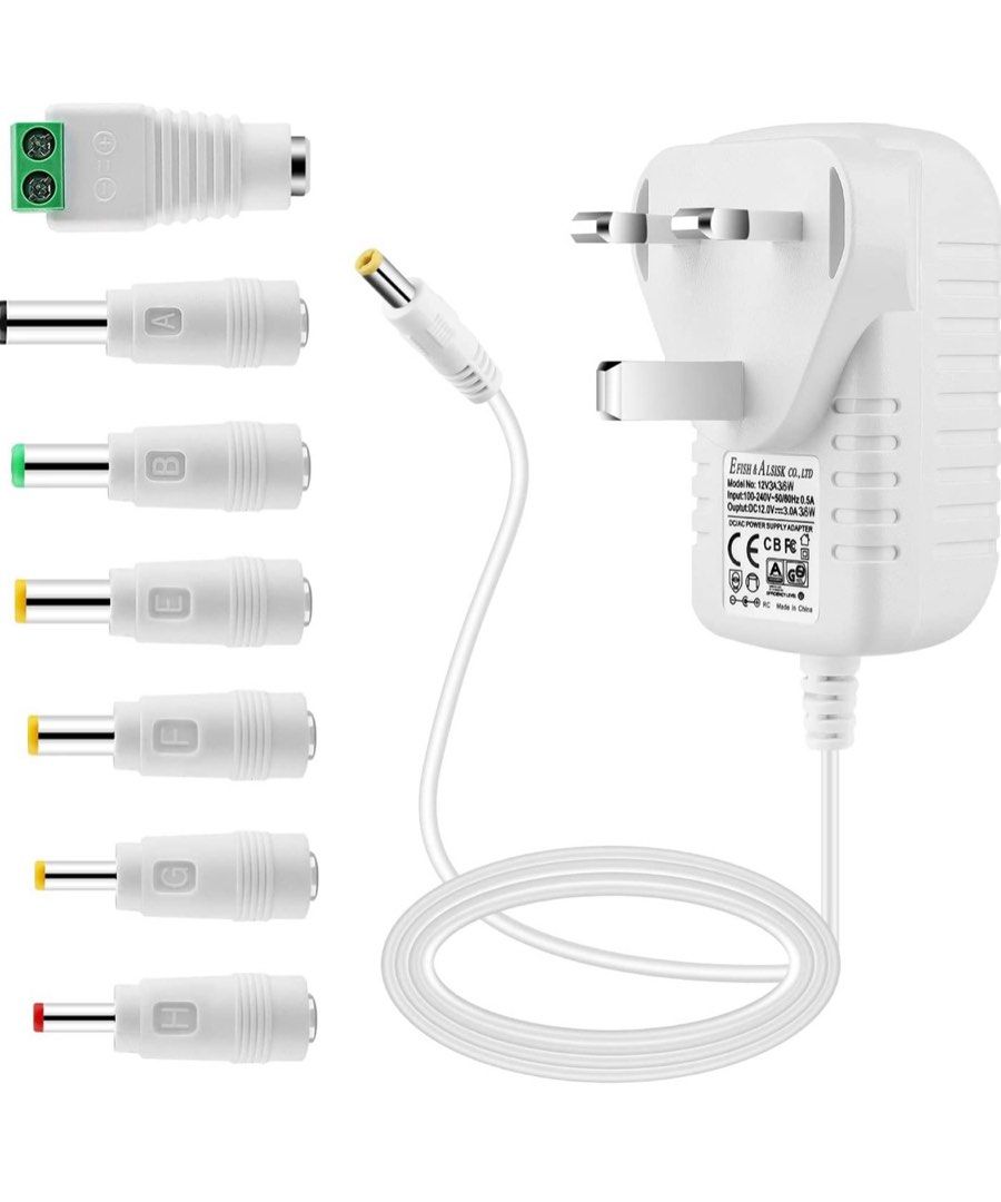 EFISH 12V 3A 36W Power Supply,AC to DC Adapter EFISH Power Supply with ...