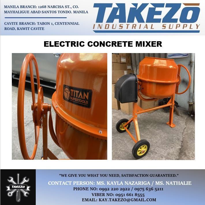 ELECTRIC CEMENT MIXER, Commercial & Industrial, Construction & Building ...