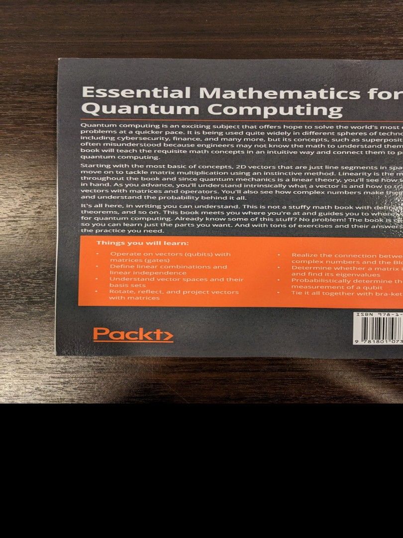 Essentials mathematics for Quantum Computing, Hobbies & Toys, Books ...