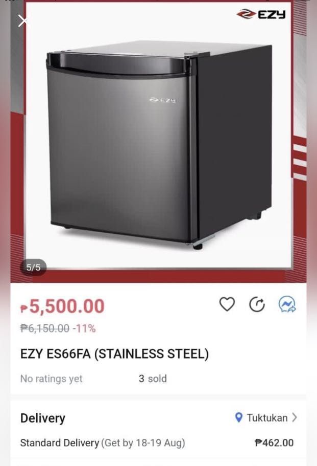 EZY mini Refrigerator (model : ES66FA), TV & Home Appliances, Kitchen ...