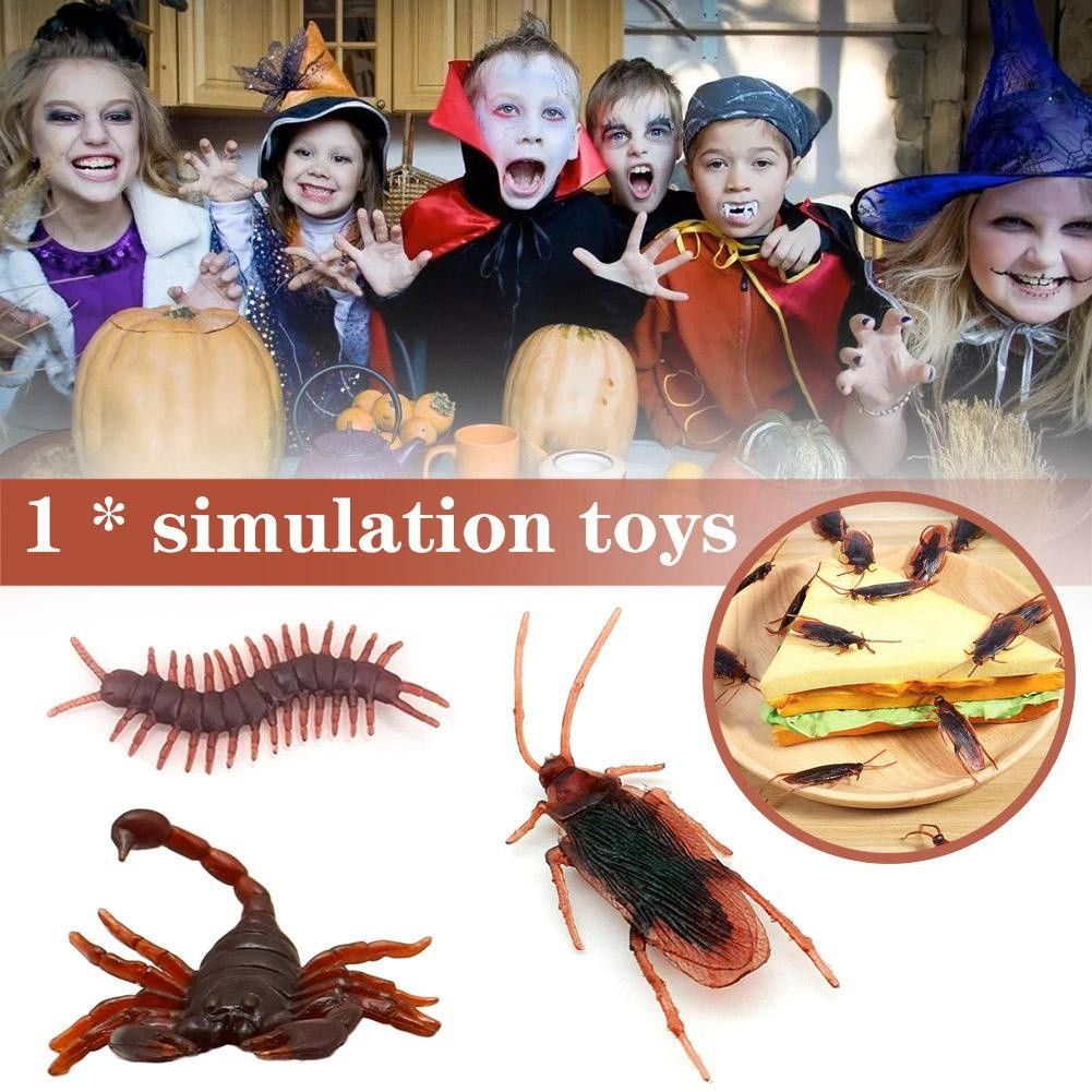 Fake cockroach prank Halloween creepy crawly plastic toy cockroach pest ...