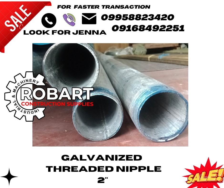 Gi pipe 2" x 20ft schedule 40, Commercial & Industrial, Construction Tools & Equipment on Carousell