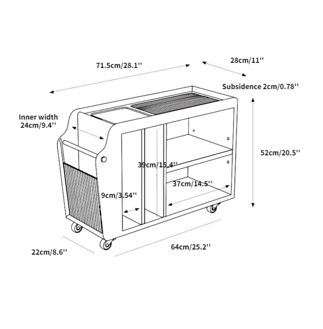 HEIRA Storage Trolley & Side Table, Furniture & Home Living, Furniture ...