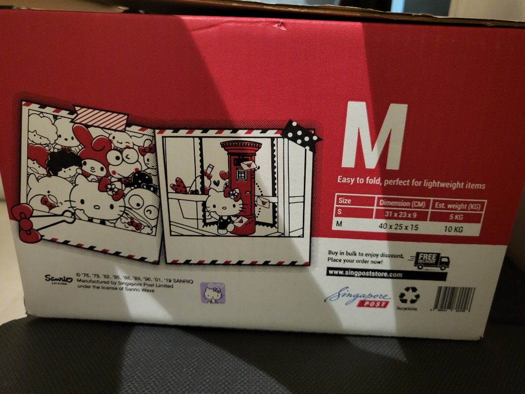 Singpost Hello Kitty / Sanrio Postal box, Furniture & Home Living, Home ...