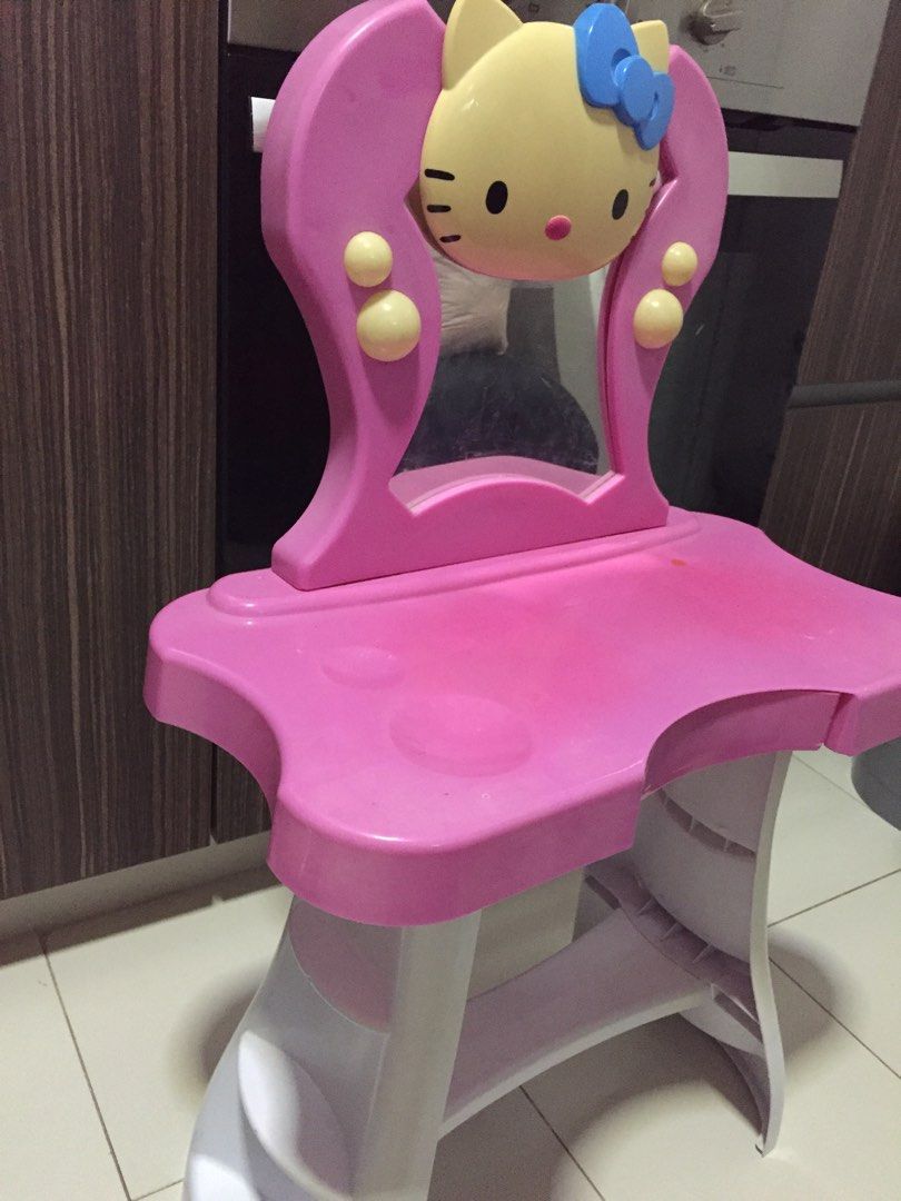 Hello kitty dressing table + stool, Babies & Kids, Baby Nursery & Kids ...