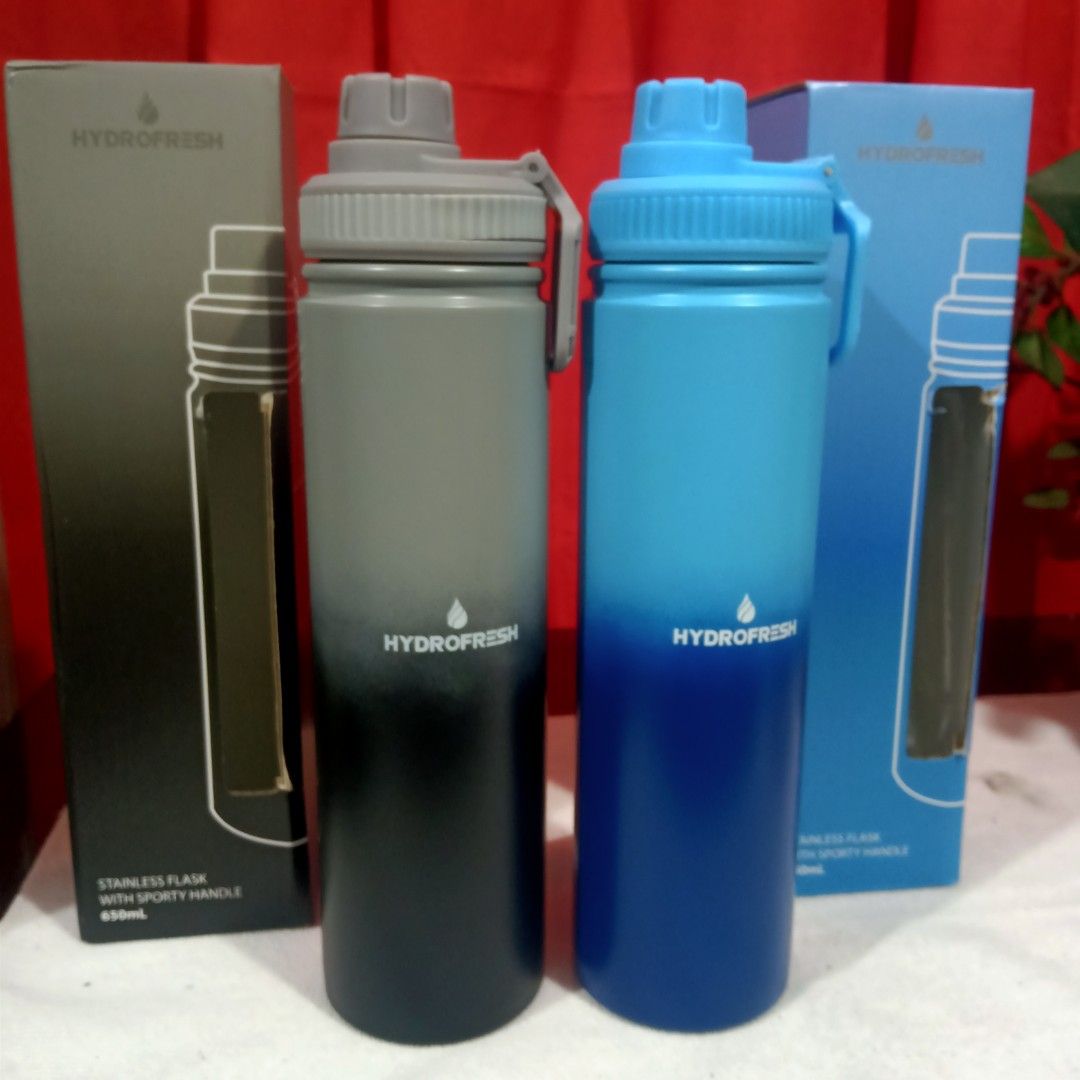 Hydrofresh Stainless Flask with Sporty Handle 650ml, Furniture & Home ...