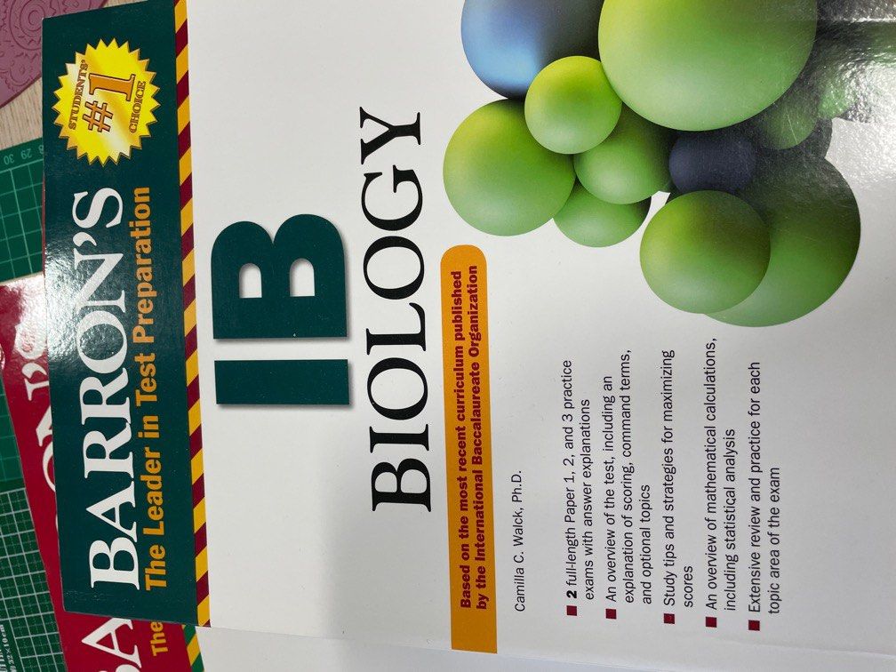 Ib/ sat Barron textbooks (ib biology)(sat english reading/ math ...