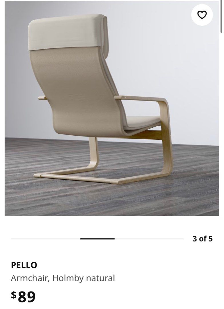 IKEA PELLO Armchair, Furniture & Home Living, Furniture, Chairs on ...