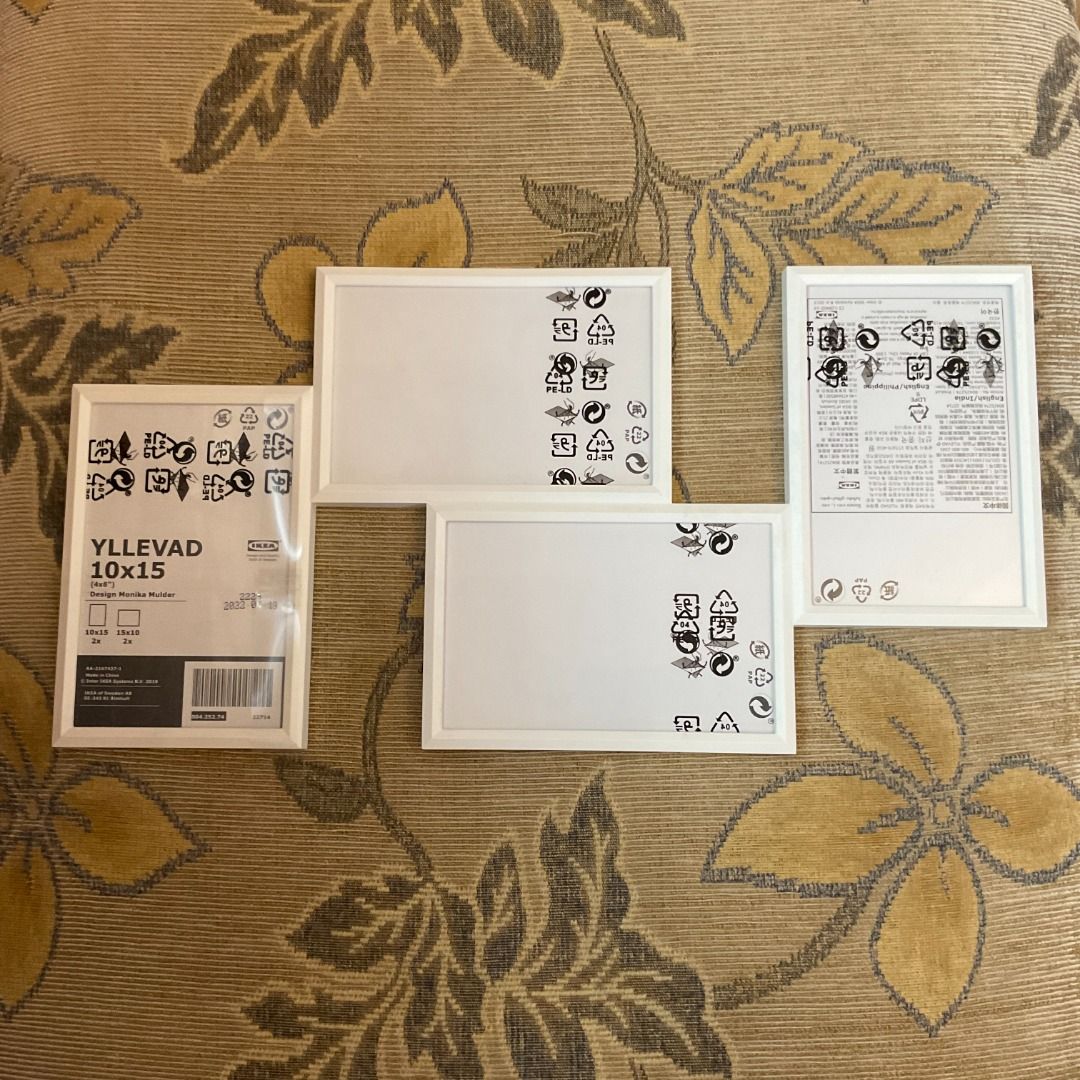 IKEA YLLEVAD Collage Picture Frame, Minimalist, 4 Photos, White, 21x41 ...
