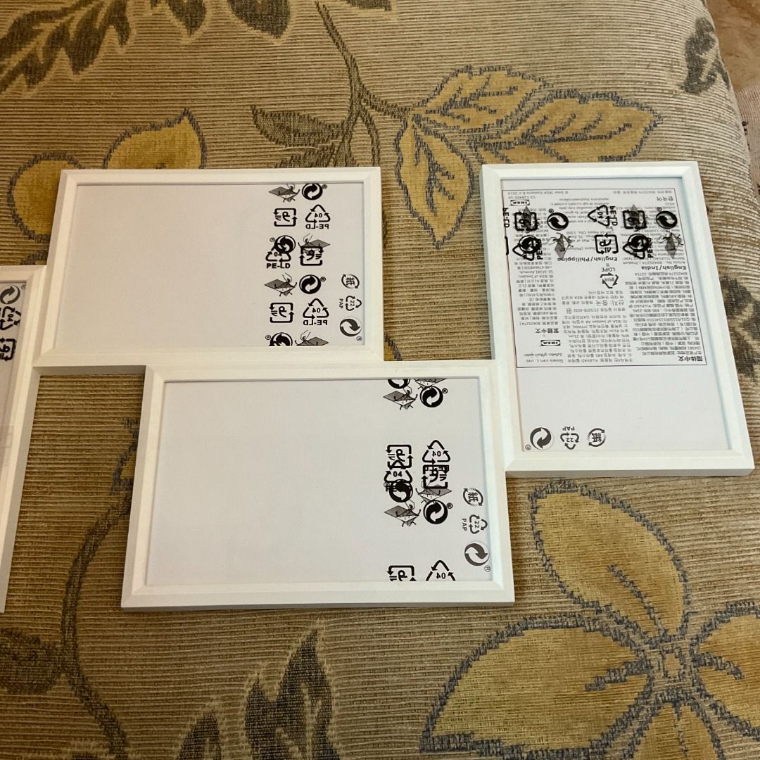 IKEA YLLEVAD Collage Picture Frame, Minimalist, 4 Photos, White, 21x41 ...