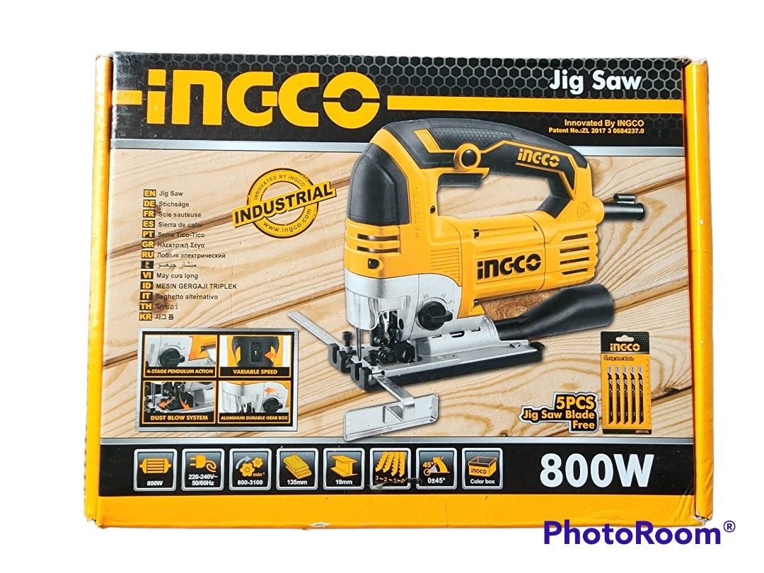 INGCO Jig Saw 800W, Commercial & Industrial, Construction Tools ...