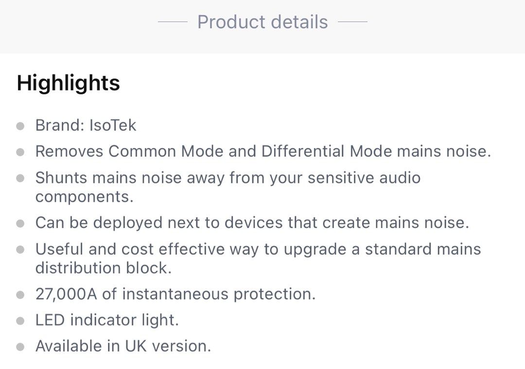 Isotek Evo3 Isoplug (UK plug version), Audio, Soundbars, Speakers ...