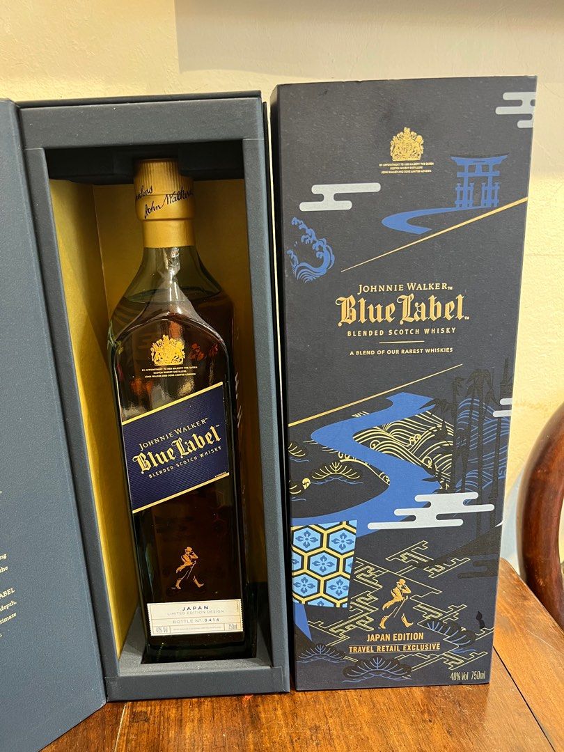 Johnnie Walker Blue Label Japan Edition 藍牌日本限定版, 嘢食 & 嘢飲, 酒精飲料 - Carousell