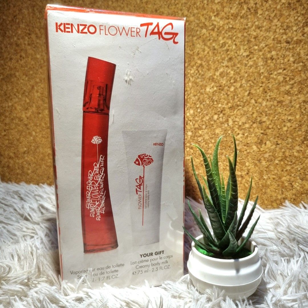 Kenzo Flower Tag EDT and Body milk, Beauty & Personal Care, Fragrance ...