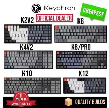 Keychron K2/K4/K6/K8/K8 Pro/K10/K12 RGB Gateron Optical Hotswap ...