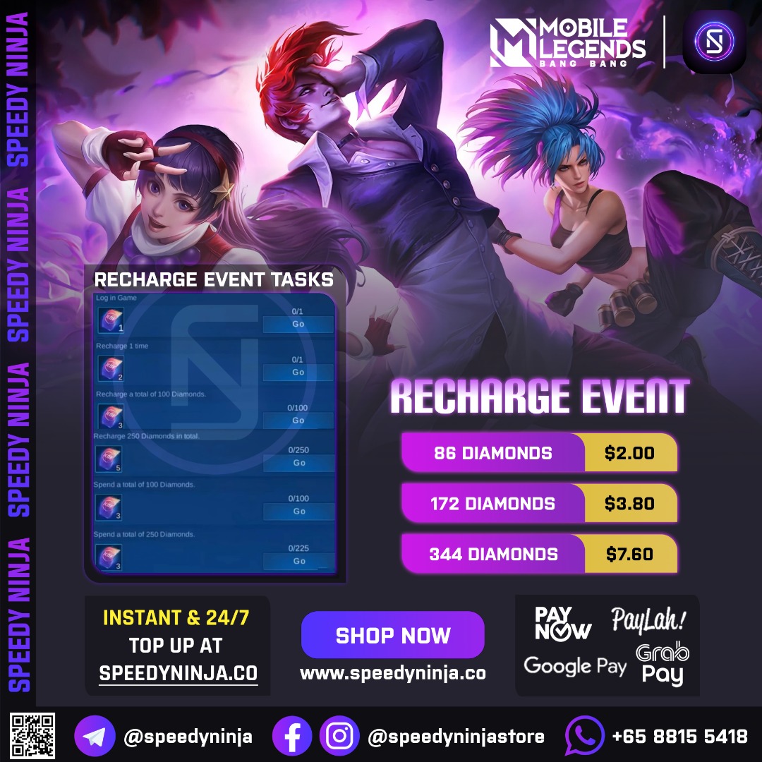 King of Fighters | Recharge Event Phase 2 [24/7 INSTANT & CHEAPEST MLBB ...