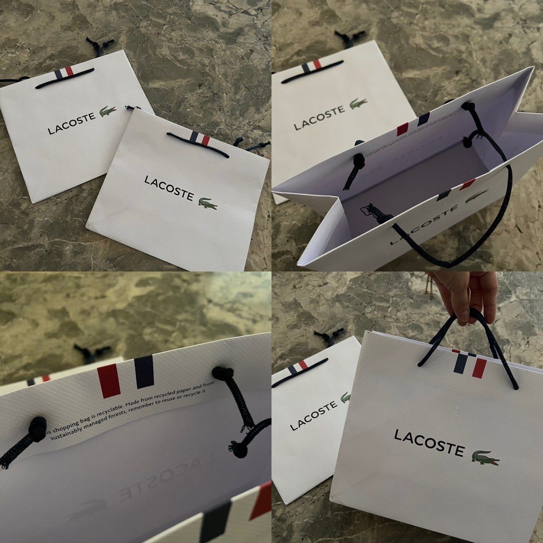 Lacoste paperbag guaranteed authentic no damages, Luxury, Bags ...