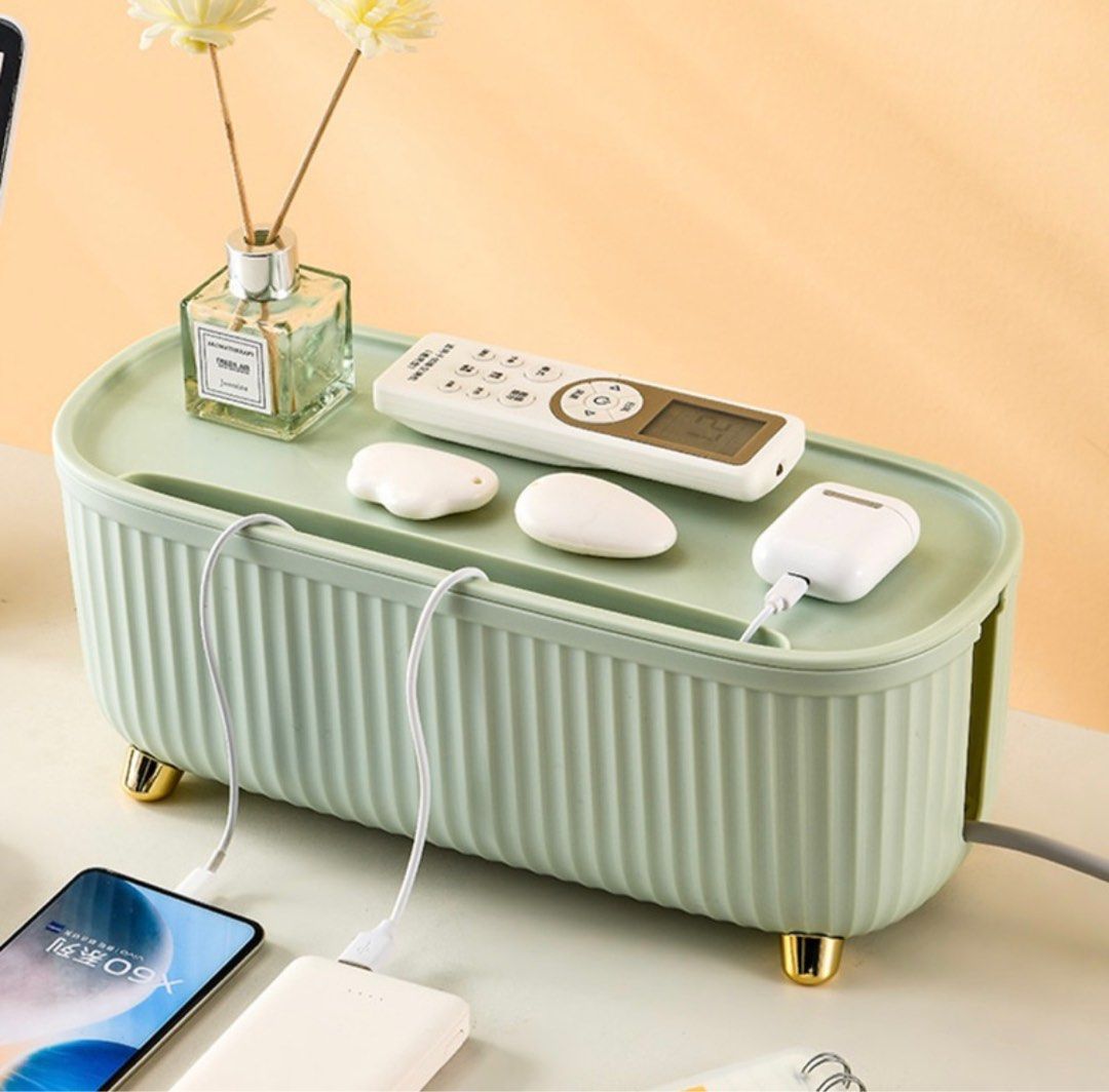 Large Luxury wire organizer Cable Storage Box Power Board Socket Rack ...