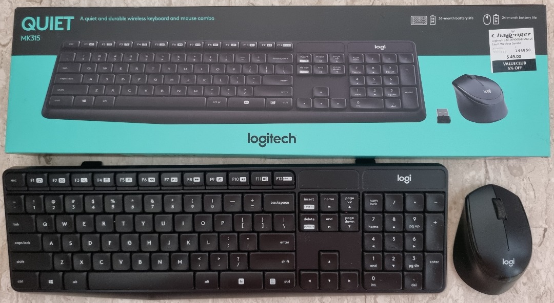 Logitech MK315 Silent Wireless Keyboard and Mouse Combo, Computers ...