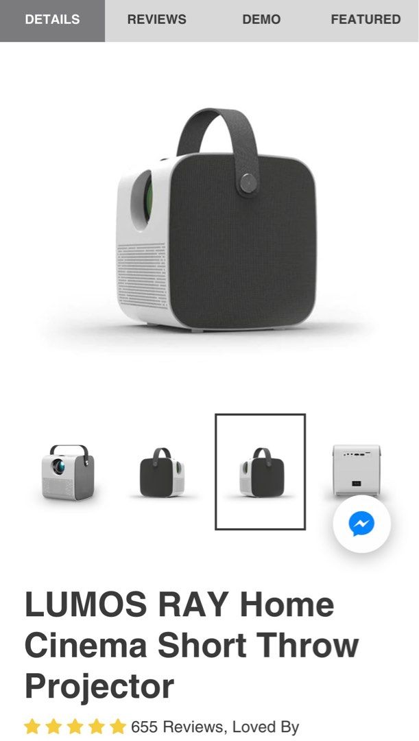 LUMOS RAY HOME CINEMA SHORT THROW PROJECTOR [SMART VERSION), TV & Home ...