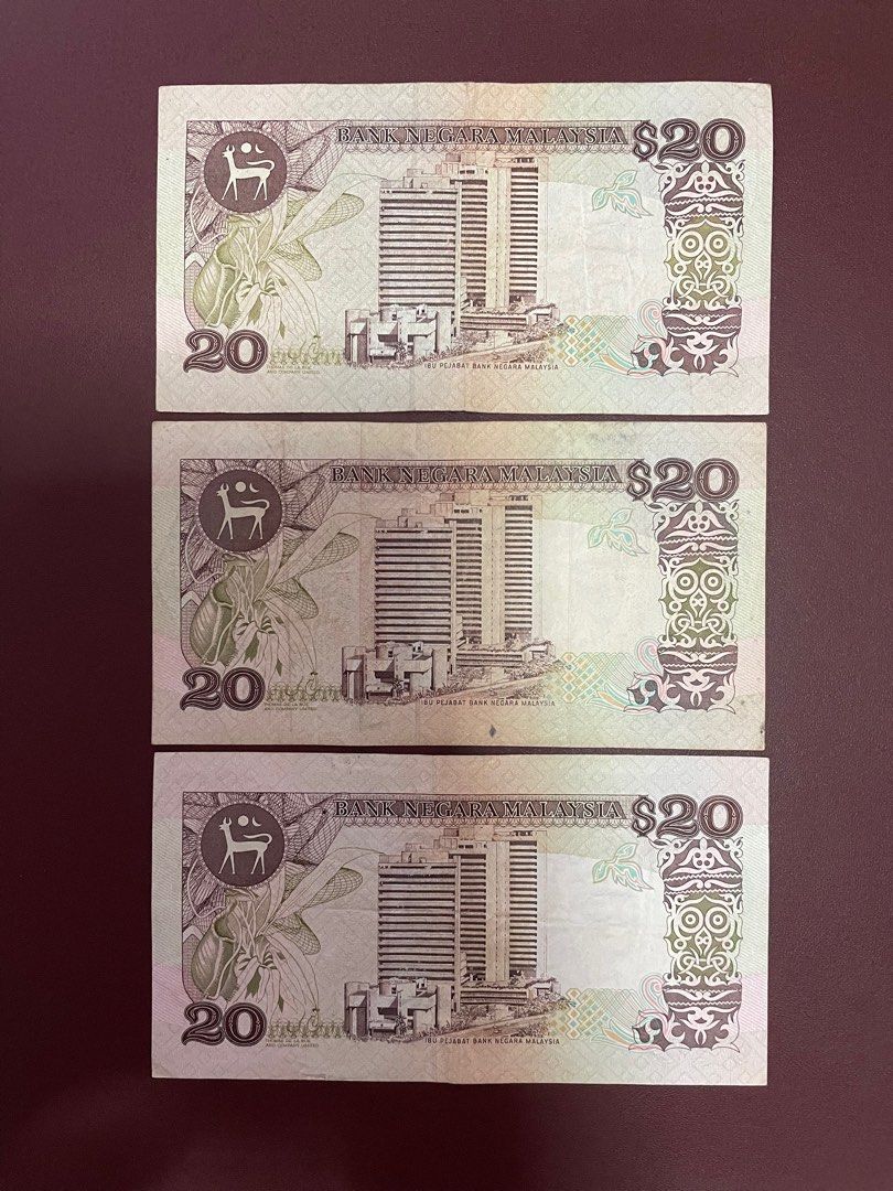 Malaysia sixth series Rm20 three different prefix TF,TG&TH condition ...