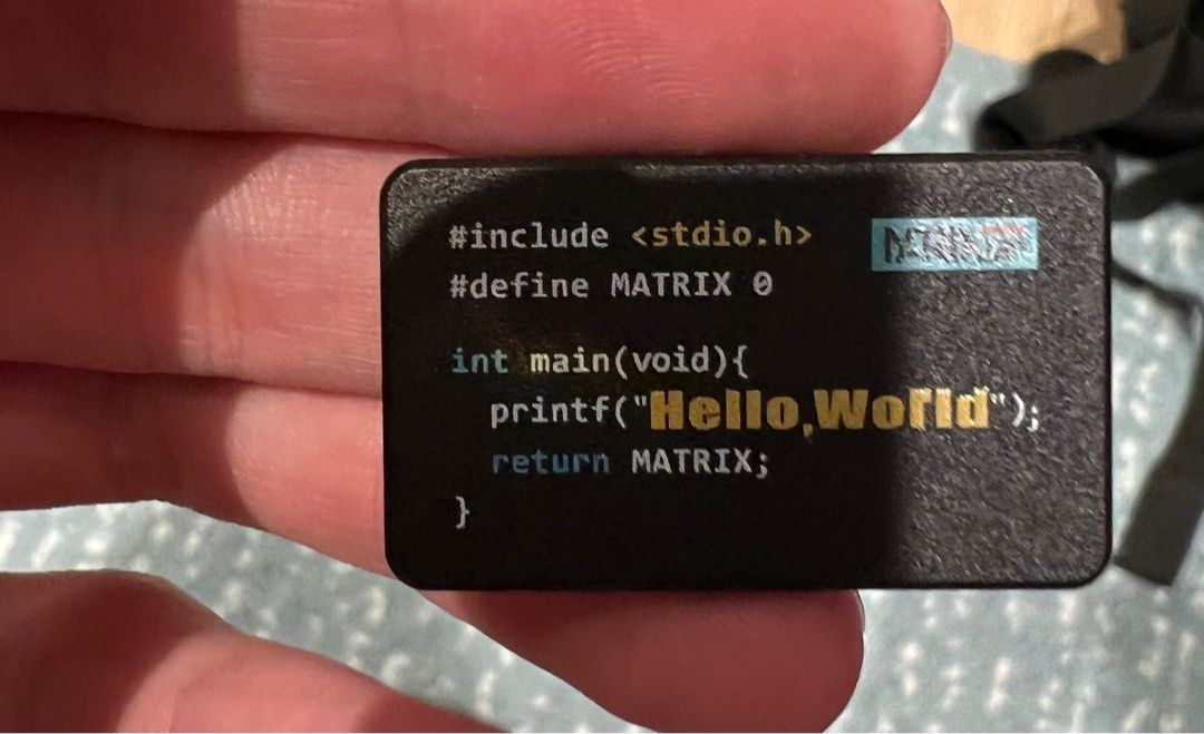 Matrix Hello World Badge, Computers & Tech, Parts & Accessories ...