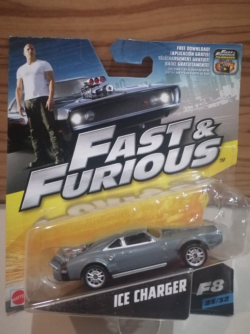 Mattel Fast & Furious 23/32 Ice Charger - Grey, Hobbies & Toys, Toys ...