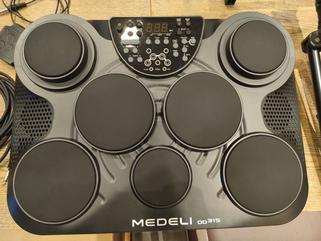 MEDELI DD-315 >> TABLE TOP PORTABLE ELECTRONIC DRUM KIT, Hobbies & Toys ...