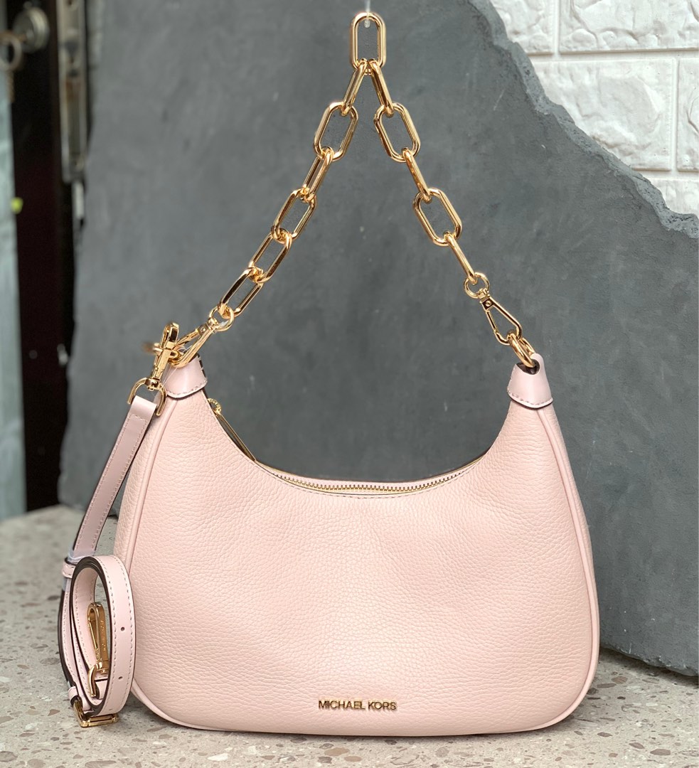 Michael kors MK Cora Large Zip Pouchette Powder Blush, Barang Mewah ...