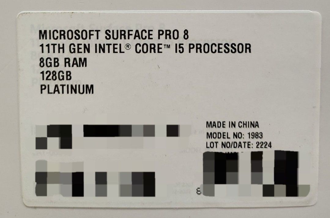 MICROSOFT SURFACE PRO 8 LIKE NEW 8GB RAM 128GB 11th Gen Core i5 ...