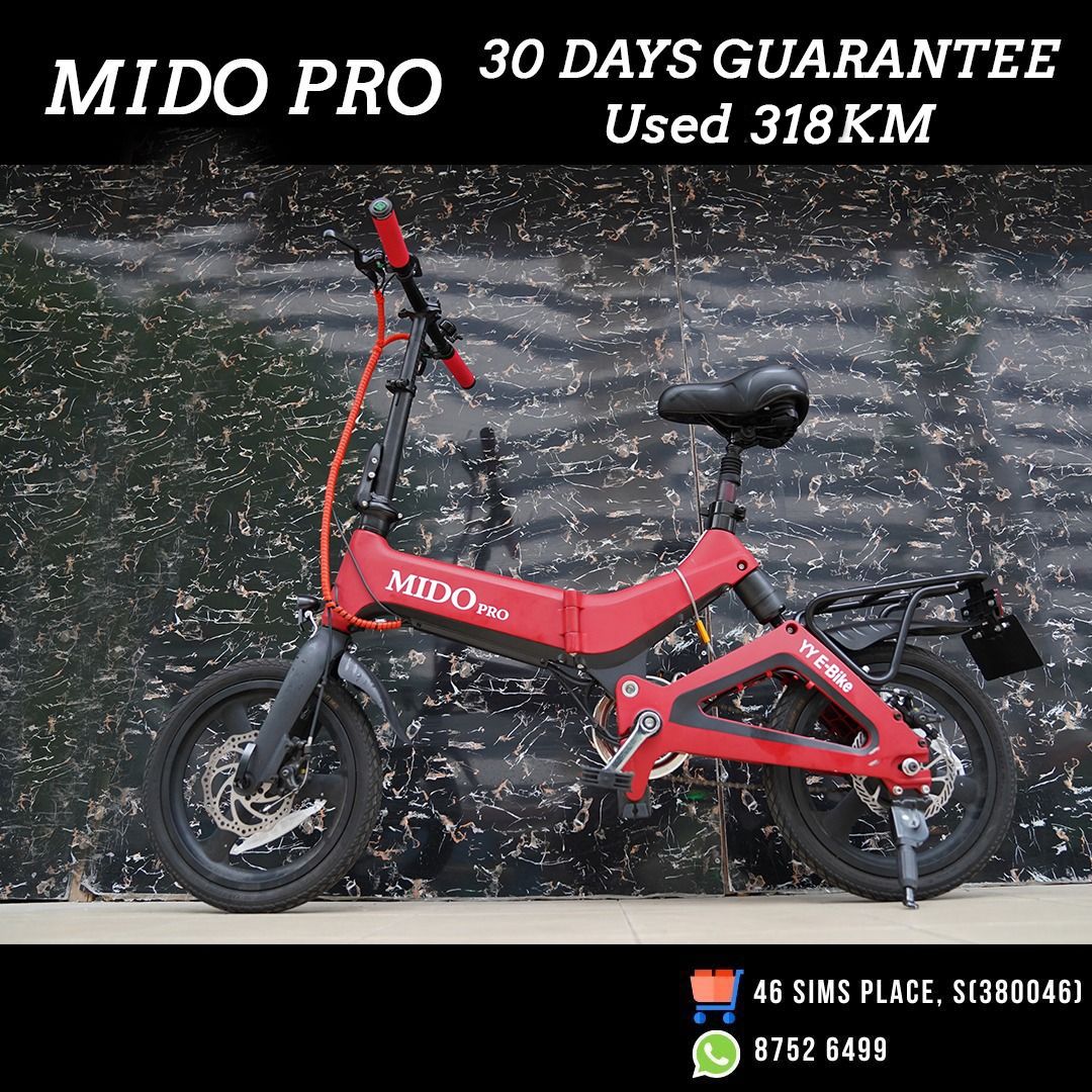Mido Pro Ebike 318km Used 36V 10.5Ah Stock LTA Approved Ebike Electric Bicycle, Sports Equipment ...