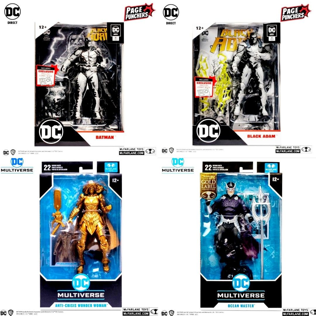 MISB DC Multiverse Gold Label Collection Ocean Master Aquaman, Anti-Crisis Wonder Woman Death ...