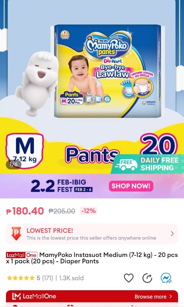 Mommy Poko Diaper, Babies & Kids, Bathing & Changing, Diapers & Baby ...