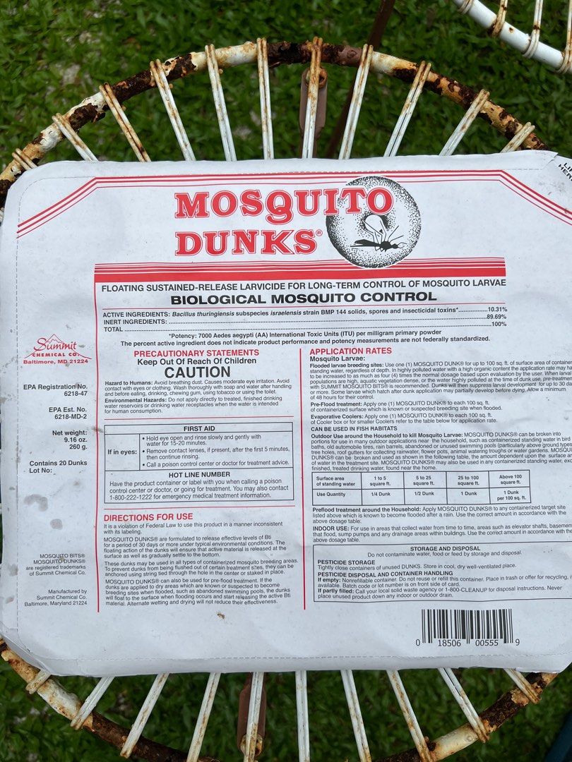 Mosquito dunks, Furniture & Home Living, Cleaning & Homecare Supplies ...