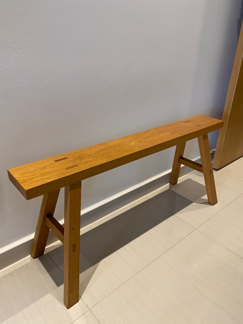 Muji wooden bench, Furniture & Home Living, Furniture, Chairs on Carousell