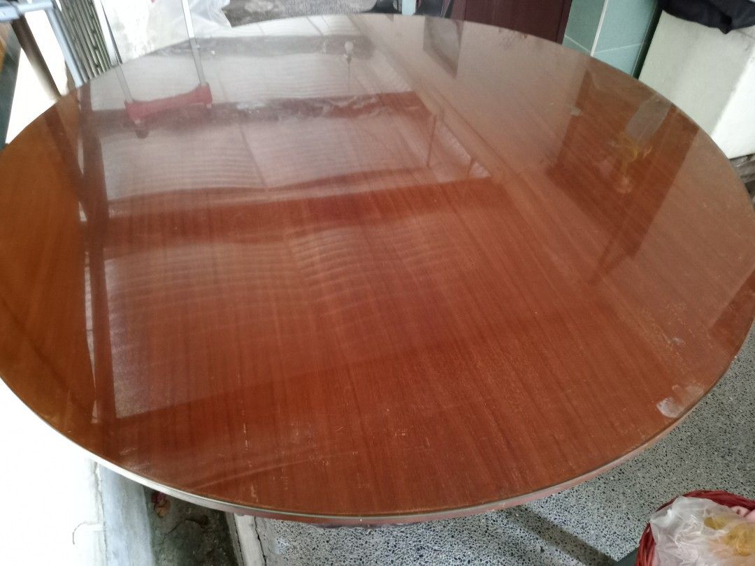 Narra Table with glass top, Furniture & Home Living, Furniture, Tables ...