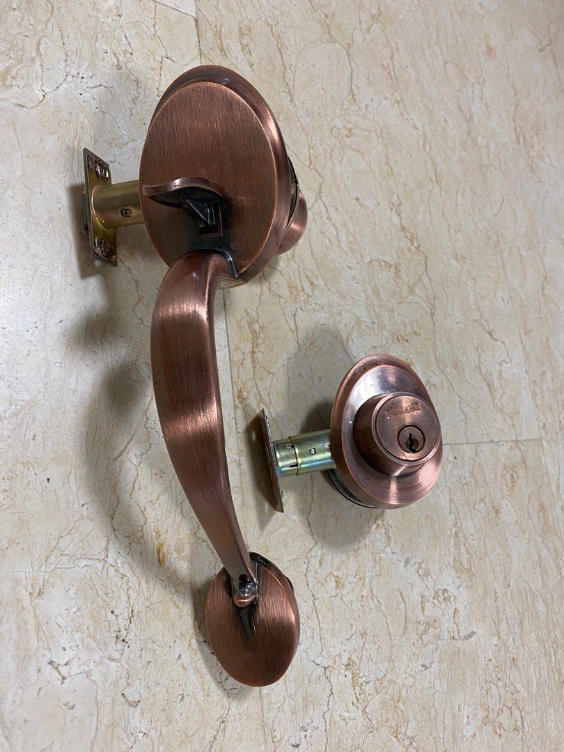 NELON Main Entrance Door Handle and Lock Set, Furniture & Home Living ...