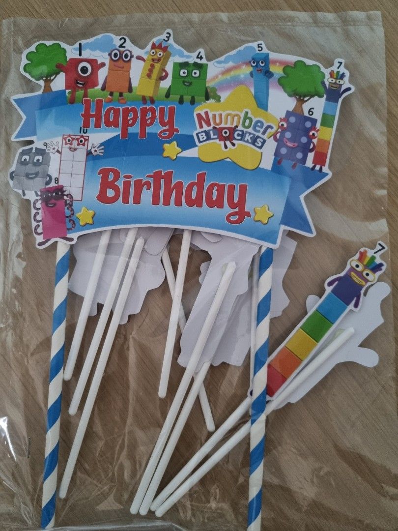 Number Block Cake Topper, Hobbies & Toys, Stationery & Craft, Occasions ...