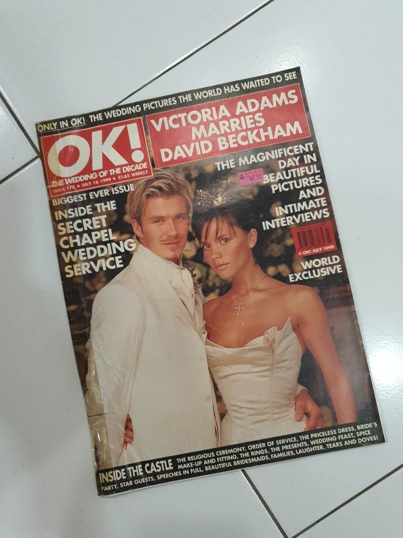 OK! Magazine July 1999 Special report on David Beckham's wedding ...