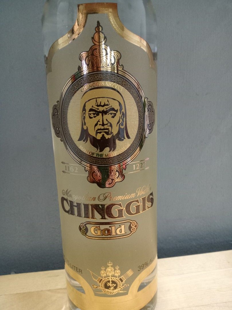 Original Mongolia Premium Vodka Chinggis Gold, Food & Drinks, Beverages ...