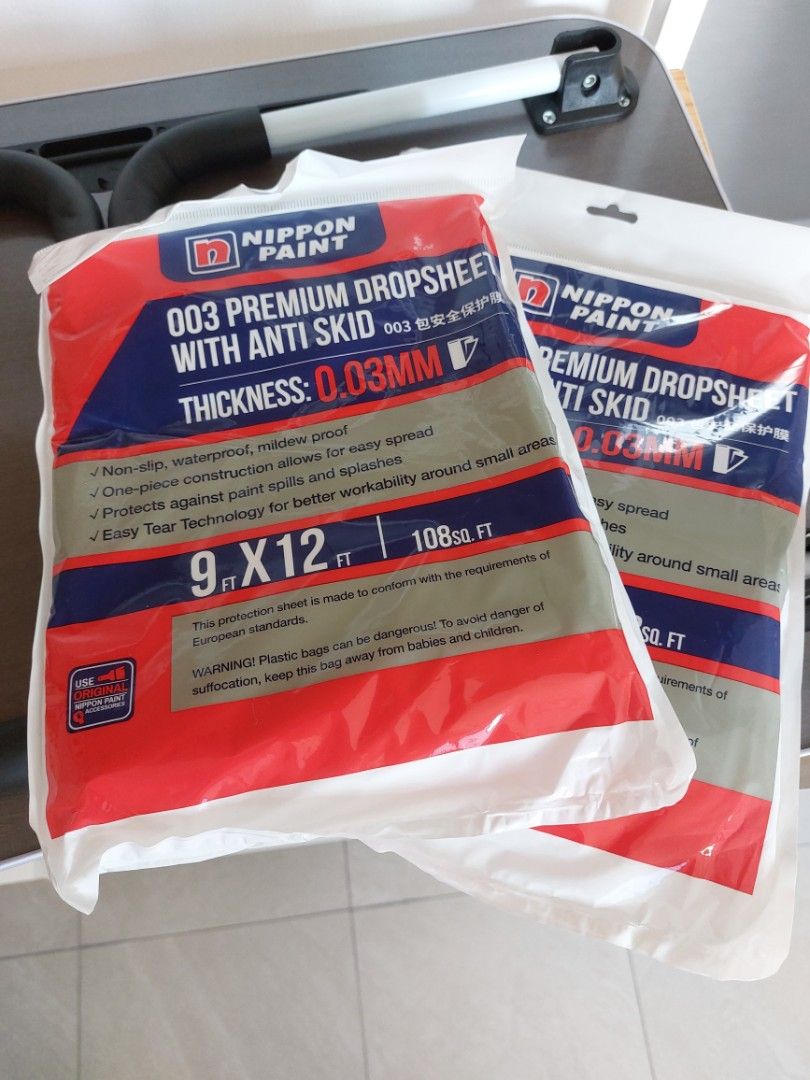 Painting Plastic Drop Sheet x 2, Furniture & Home Living, Home ...