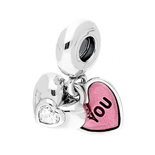 Pandora authentic Sales You and Me Heart Dangle Charm, Women's Fashion ...