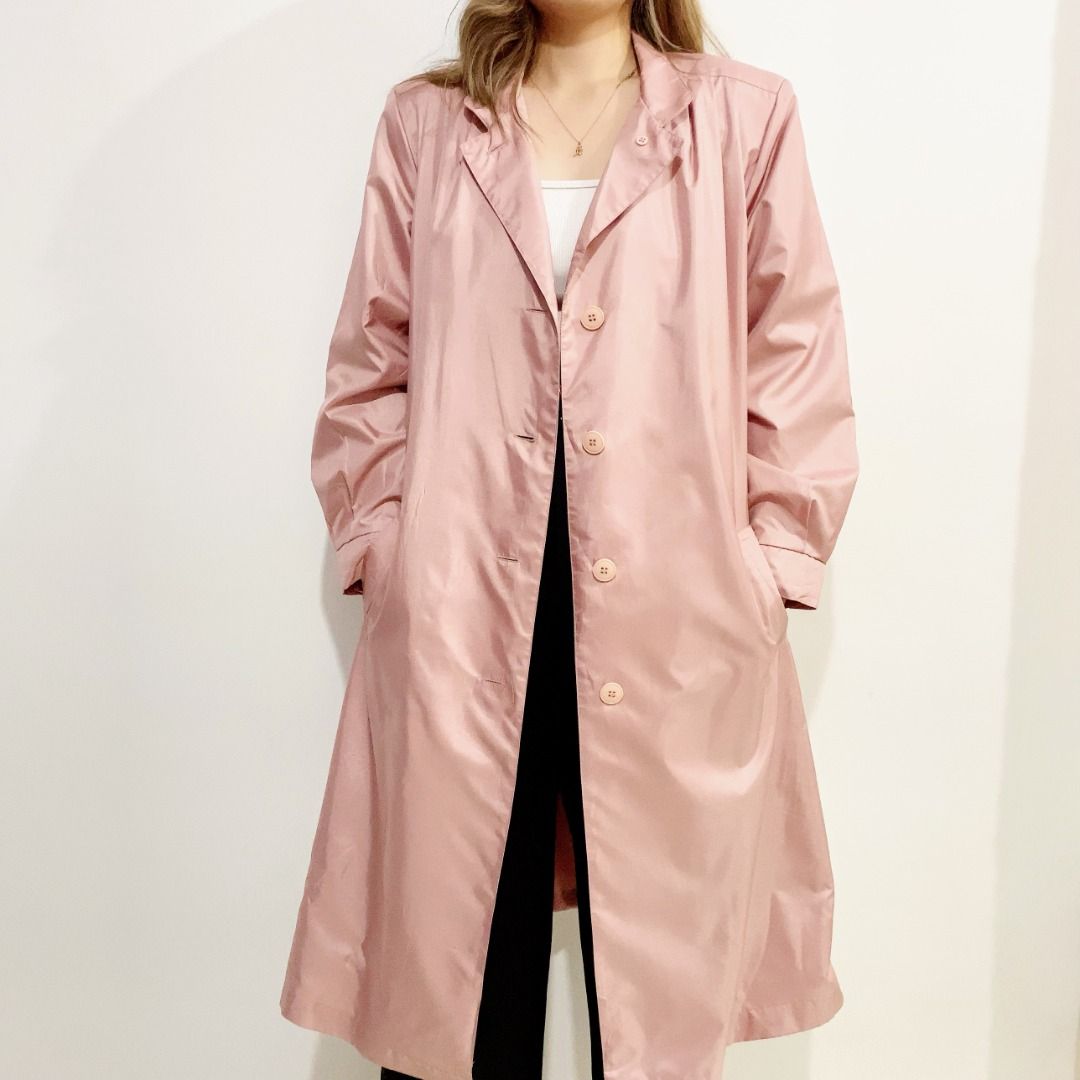 Peach Trench Coat, Blazer for women, Women's Fashion, Coats, Jackets and Outerwear on Carousell