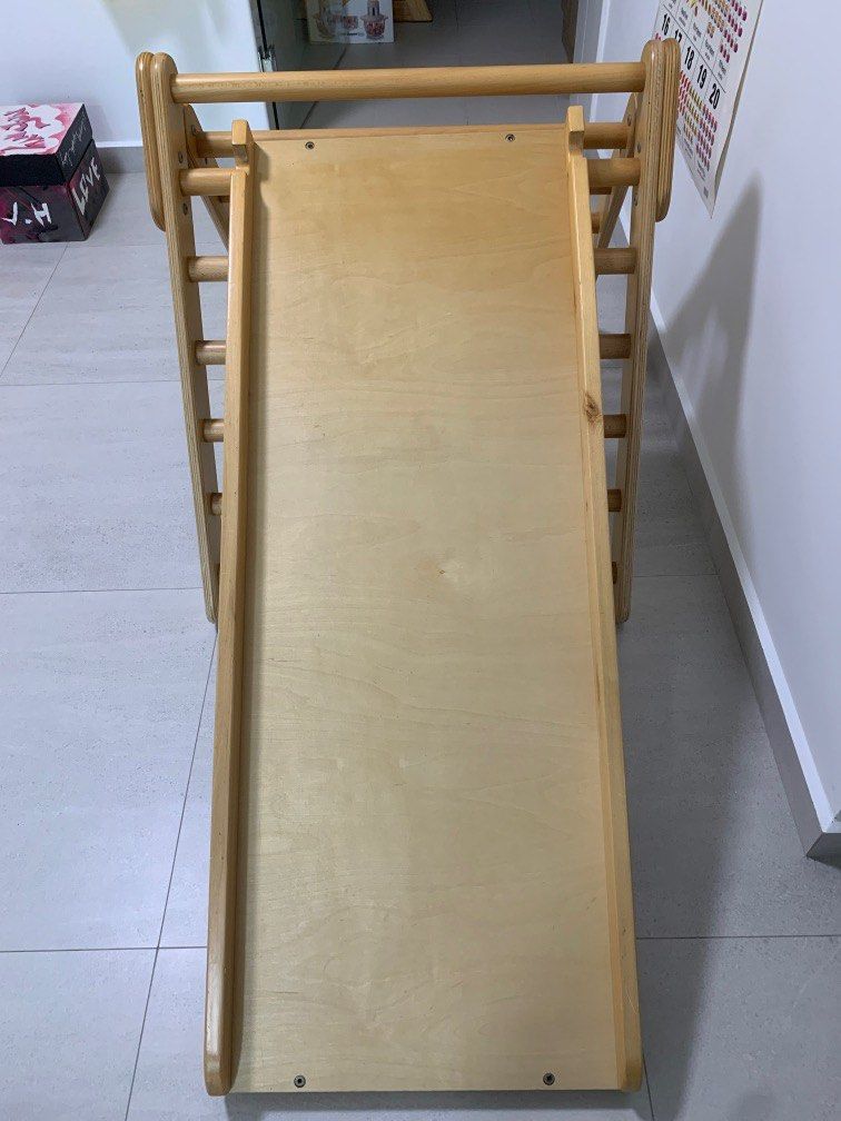 Pikler Triangle with two-sided slide, Babies & Kids, Baby Nursery ...