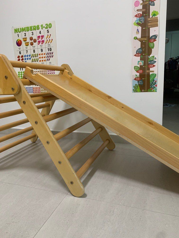 Pikler Triangle with two-sided slide, Babies & Kids, Baby Nursery ...
