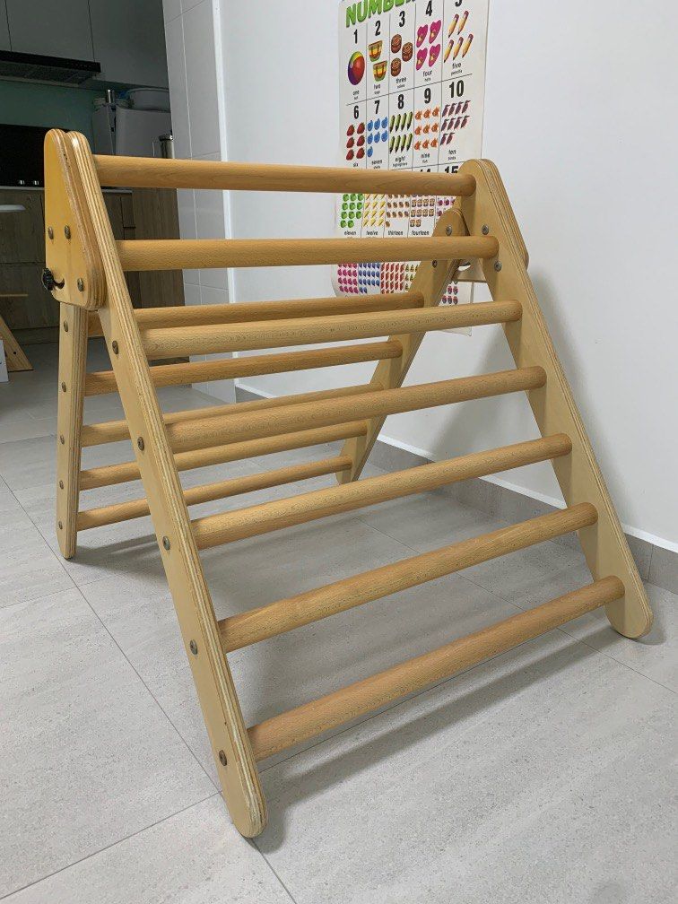 Pikler Triangle with two-sided slide, Babies & Kids, Baby Nursery ...