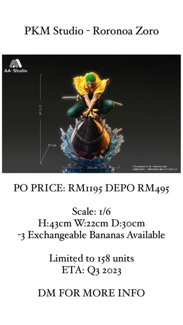 PKM Studio - Roronoa Zoro, Hobbies & Toys, Toys & Games on Carousell