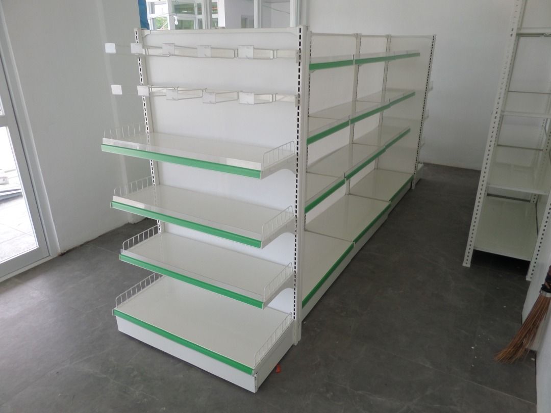 Polycarbonate Backing Gondola Shelve Adjustable Layers, Furniture ...