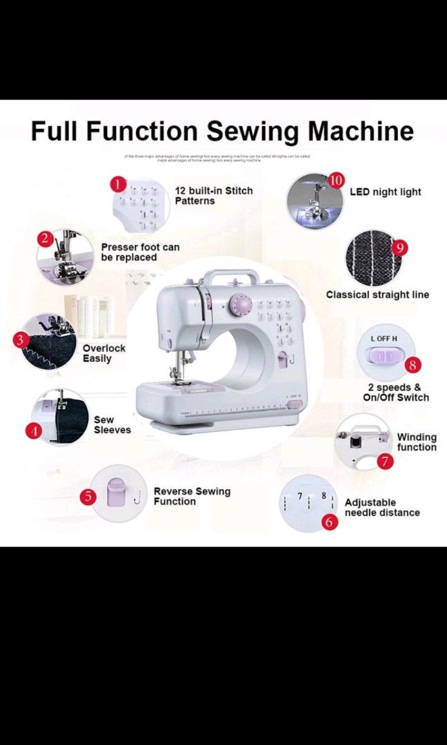 Portable Mini Sewing Machine (almost new), TV & Home Appliances, Other Home Appliances on Carousell