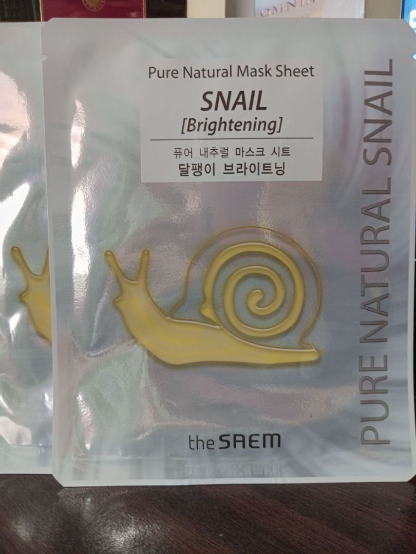 Pure Natural Mask Sheet SNAIL BRIGHTENING Pure Natural Snail, Beauty ...